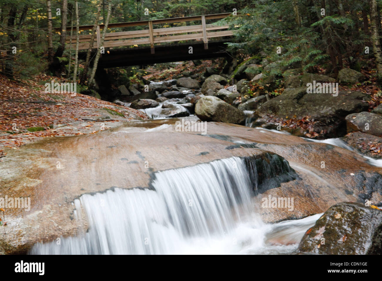 Apr 22, 2011 - New Hampshire, U.S. - The Flume Gorge waterfalls in ...