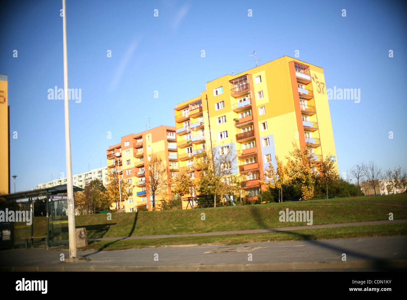 Apr. 22, 2011 - Gdansk, Poland - Communistic style block apartments ...