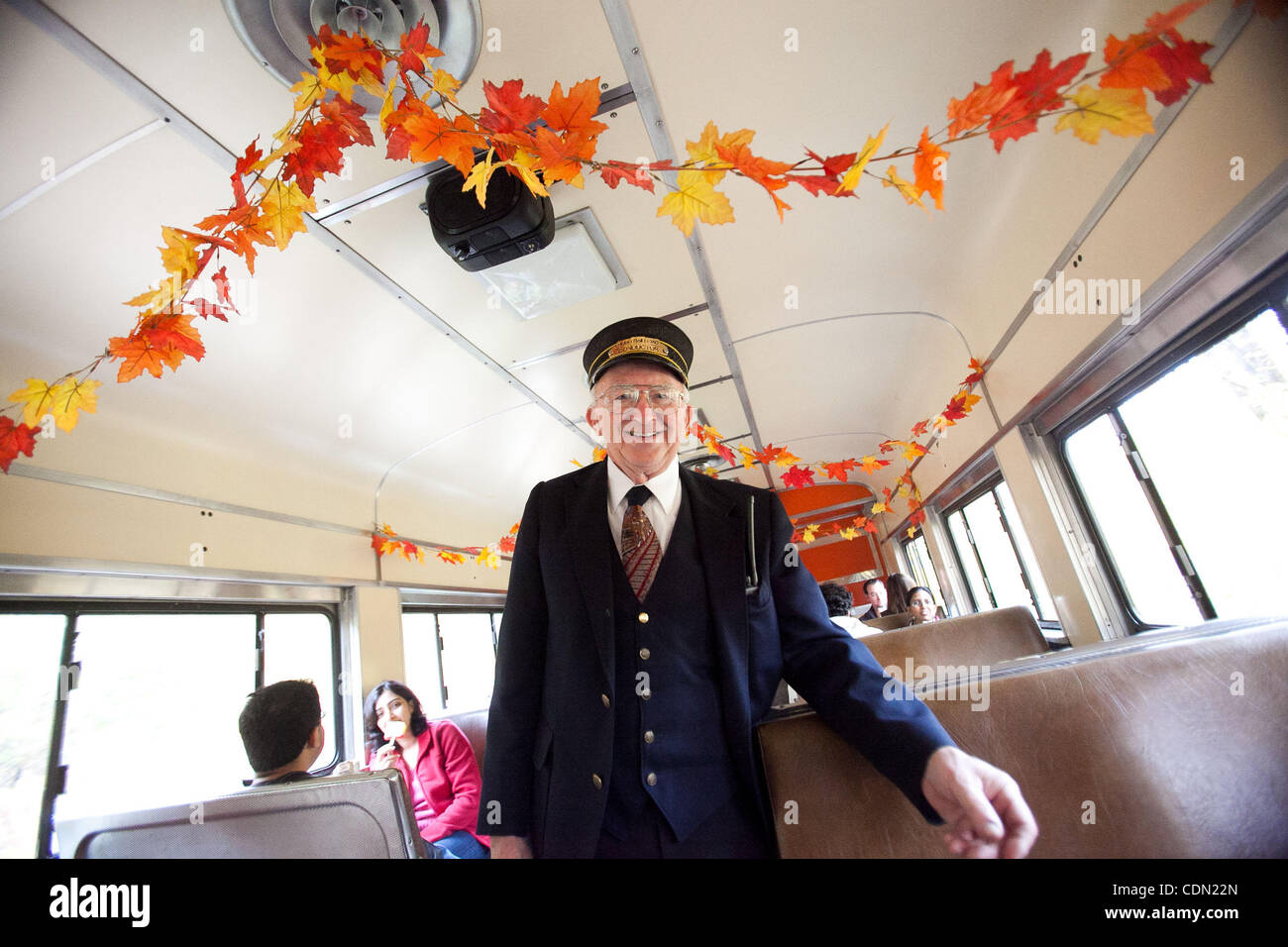 Apr 23, 2011 - Lincoln , U.S. - The conductor comes through to punch ...