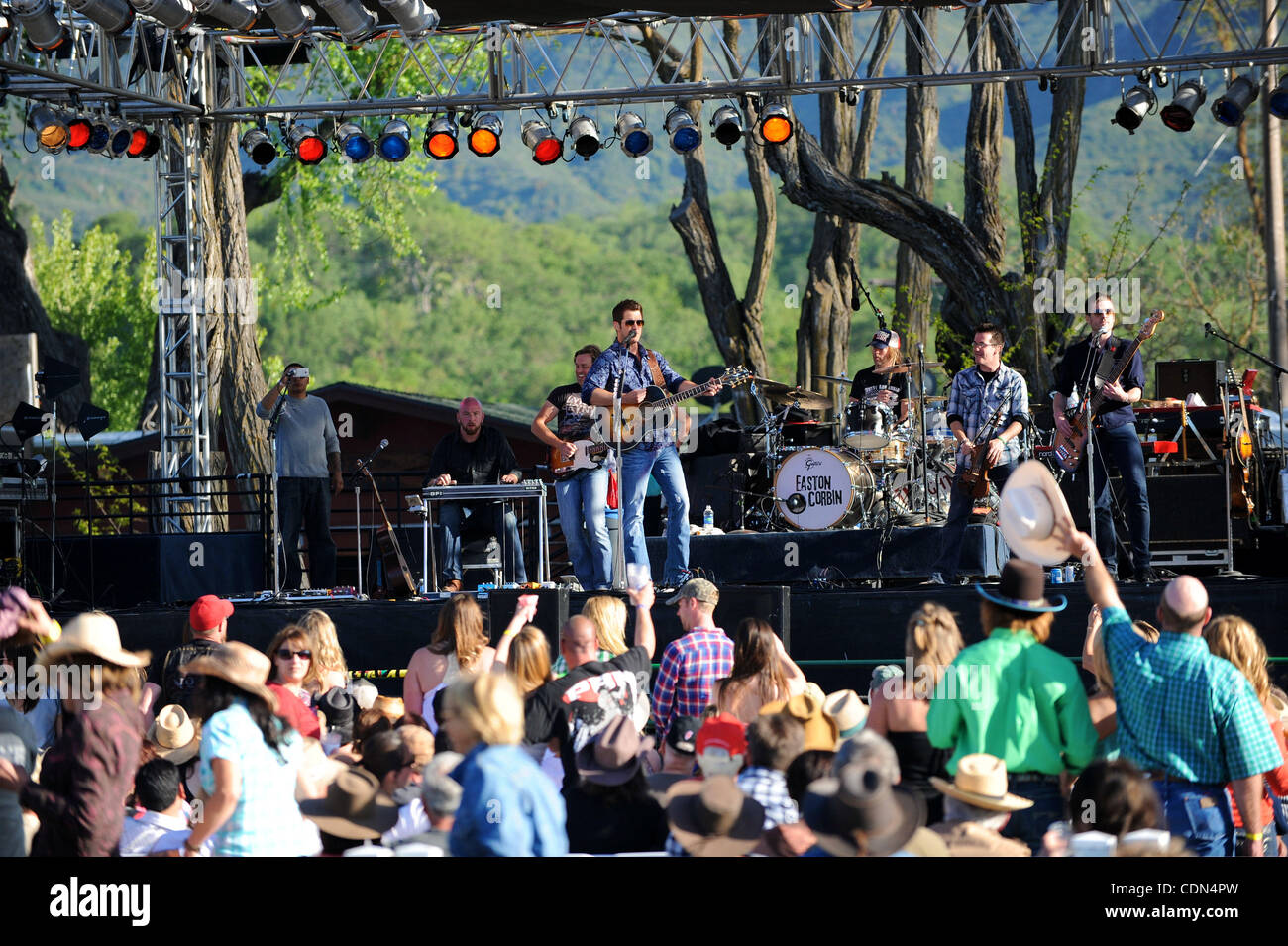 Easton Corbin performs a live concert to the audience during the 2011 ...
