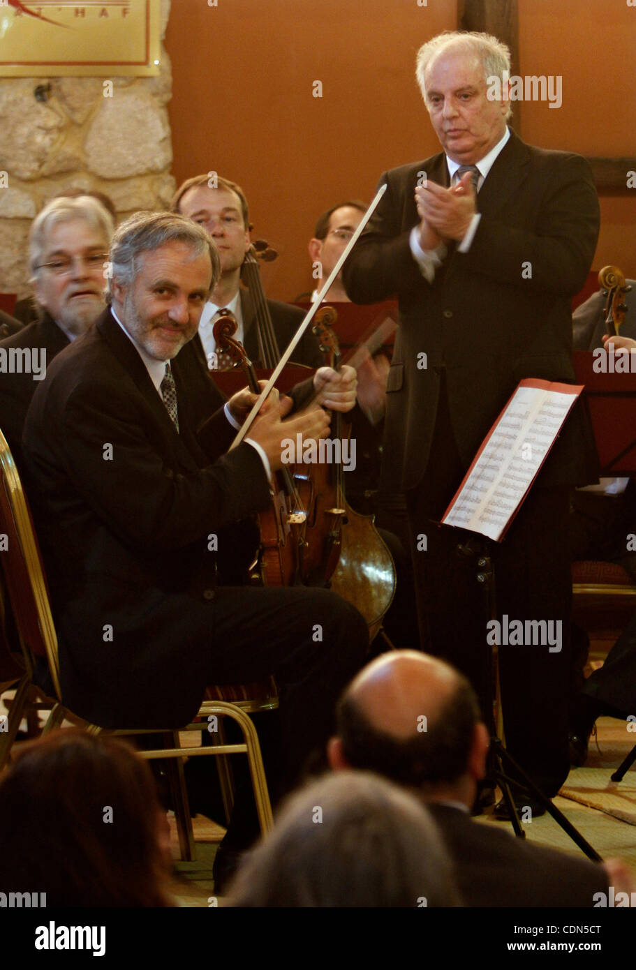Israeli Maestro Daniel Barenboim, UN Messenger of Peace, conducts the ...