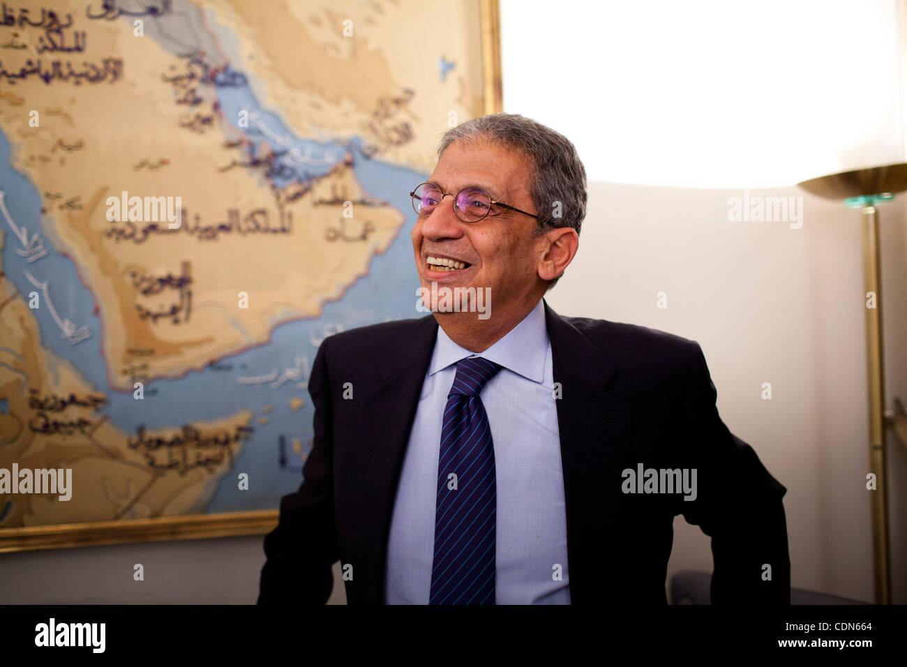 May 4, 2011 - Cairo, Cairo, Egypt - Amr Moussa gave an interview to the ...