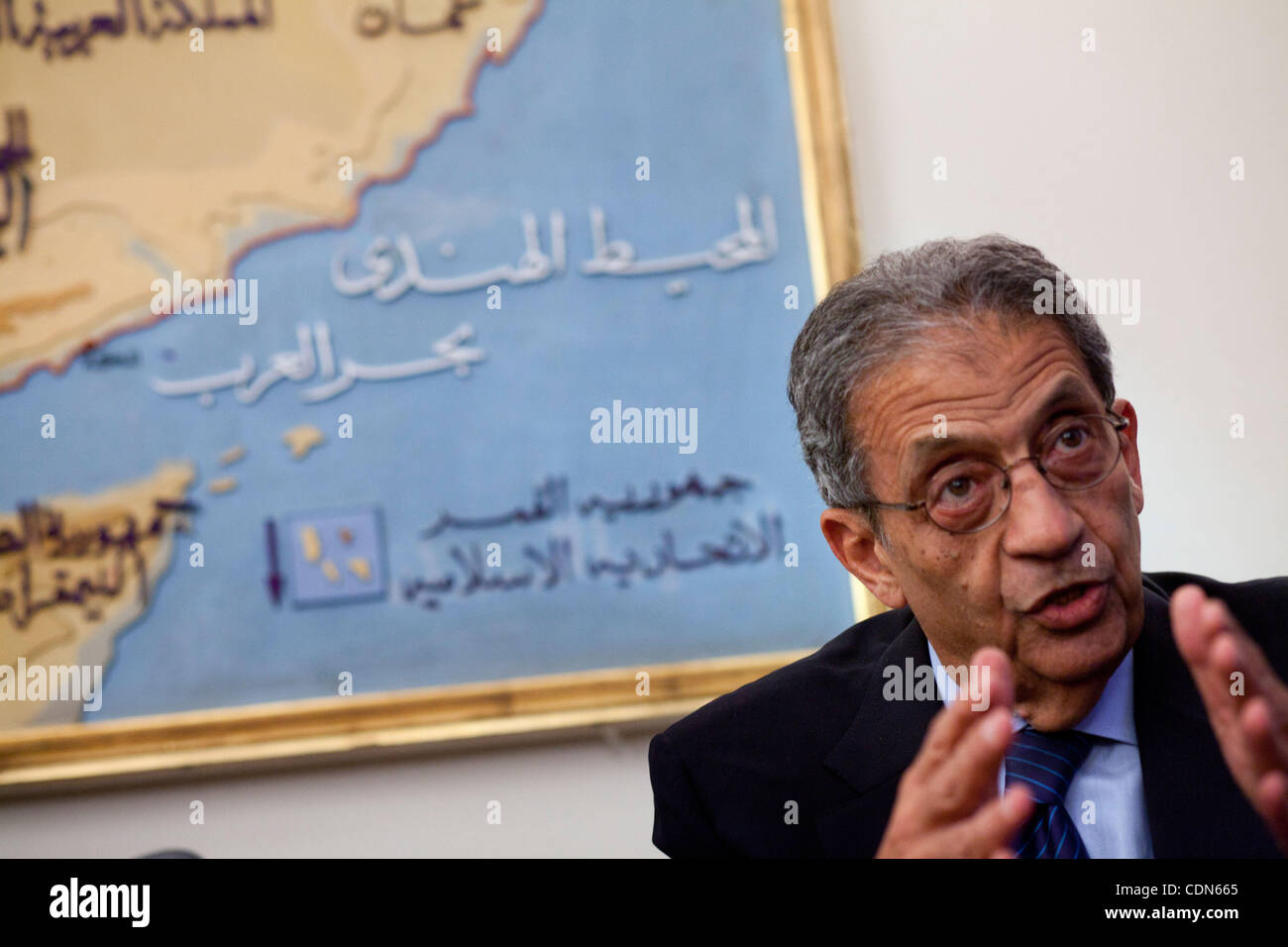 May 4, 2011 - Cairo, Cairo, Egypt - Amr Moussa gave an interview to the ...