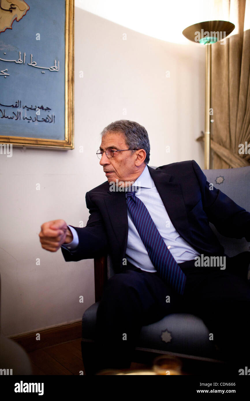 May 4, 2011 - Cairo, Cairo, Egypt - Amr Moussa gave an interview to the ...