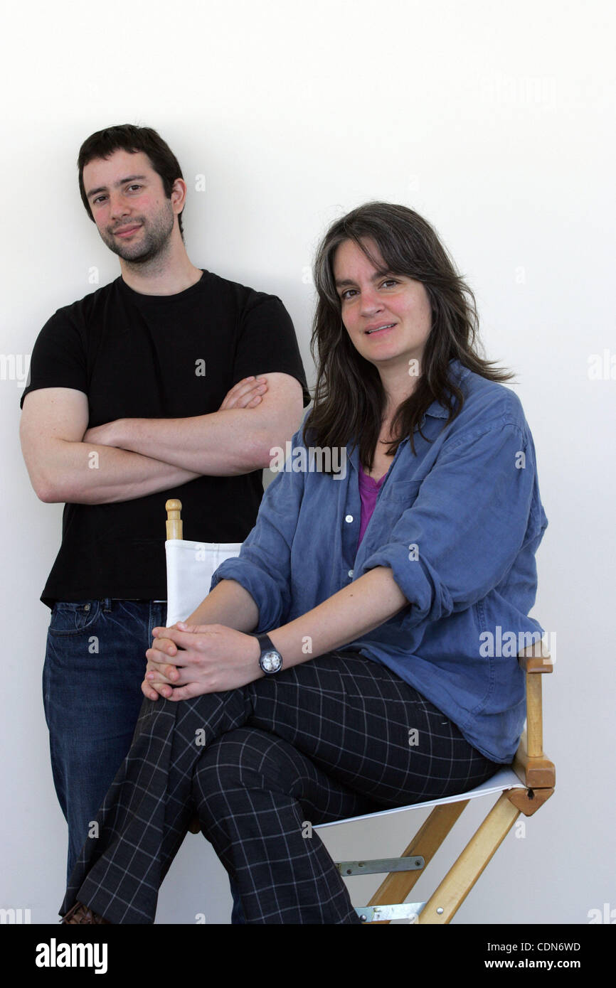 Playwright Itamar Moses (L) and director Pam McKinnon are photographed ...