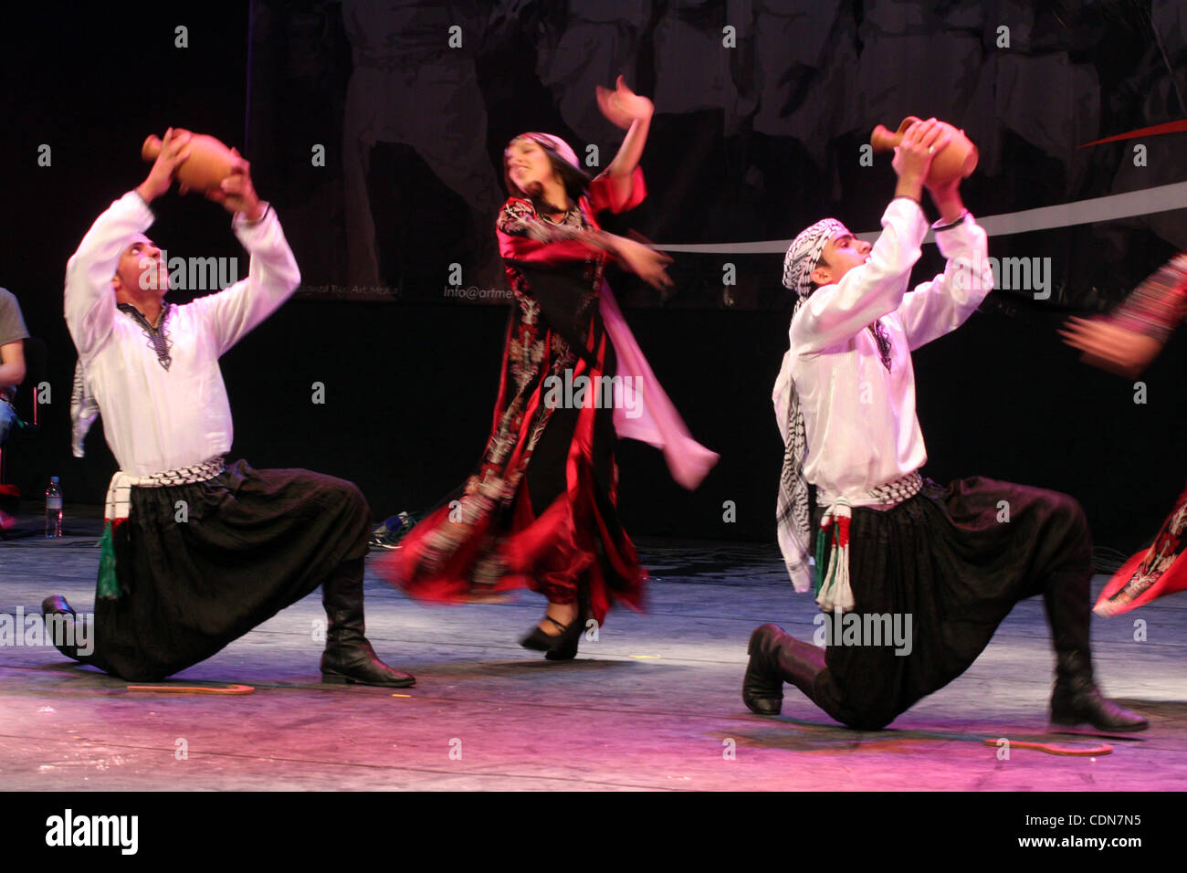 Palestinians, from Lebanon refugee camps, perform traditional dancing ...