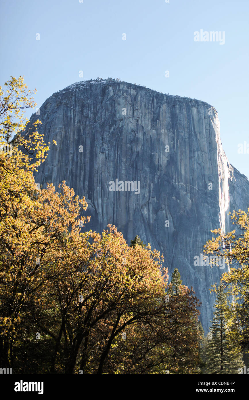 The famed El Capitan in Yosemite National Park reaches an elevation of ...
