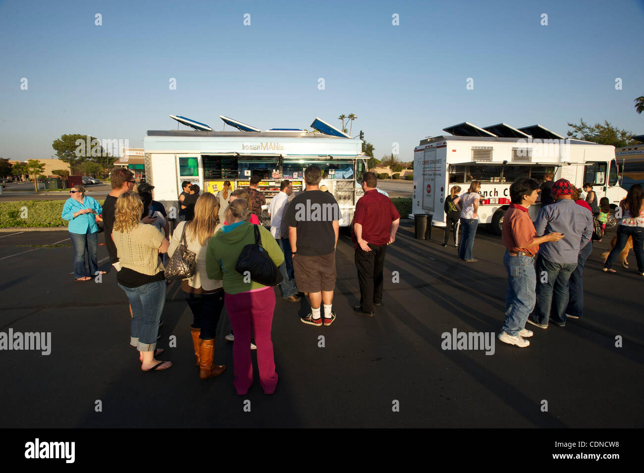 Food-truck roundups in Fullerton, California Stock Photo - Alamy