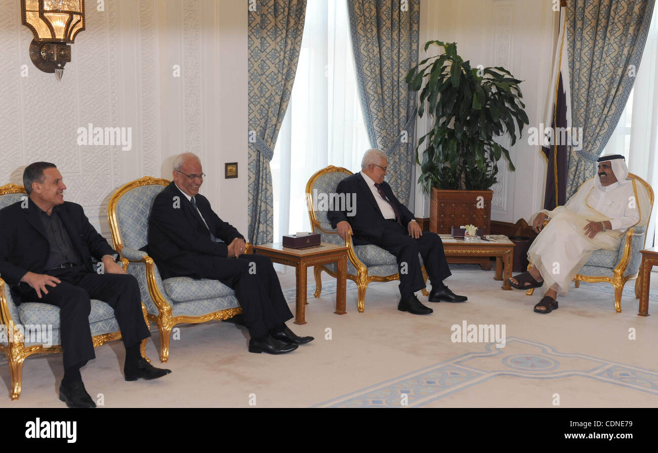 Palestinian President Mahmoud Abbas (Abu Mazen) during a meeting with ...
