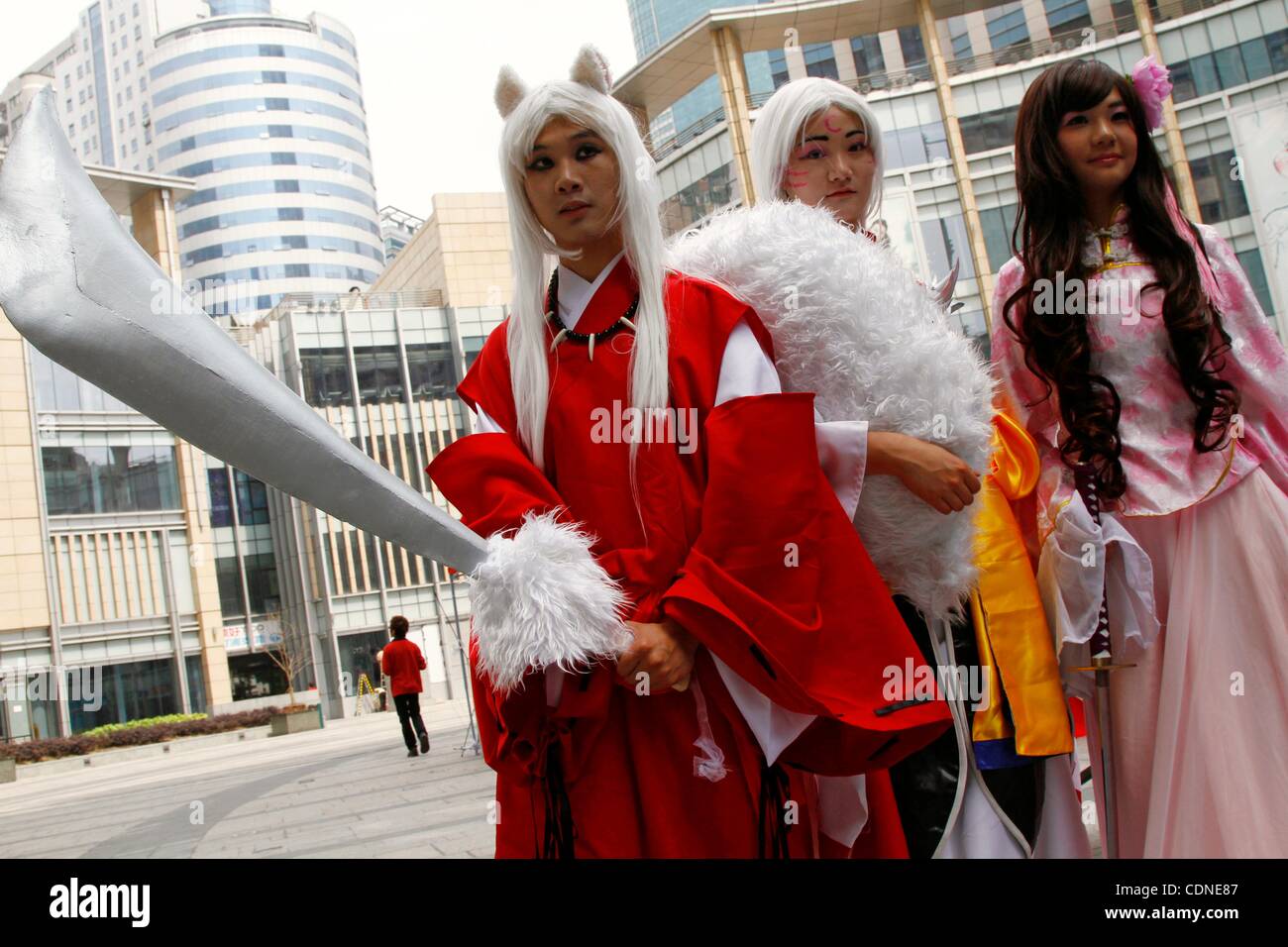 May 29, 2011 - Shanghai, China - Cosplayers pose before a World Cosplay ...