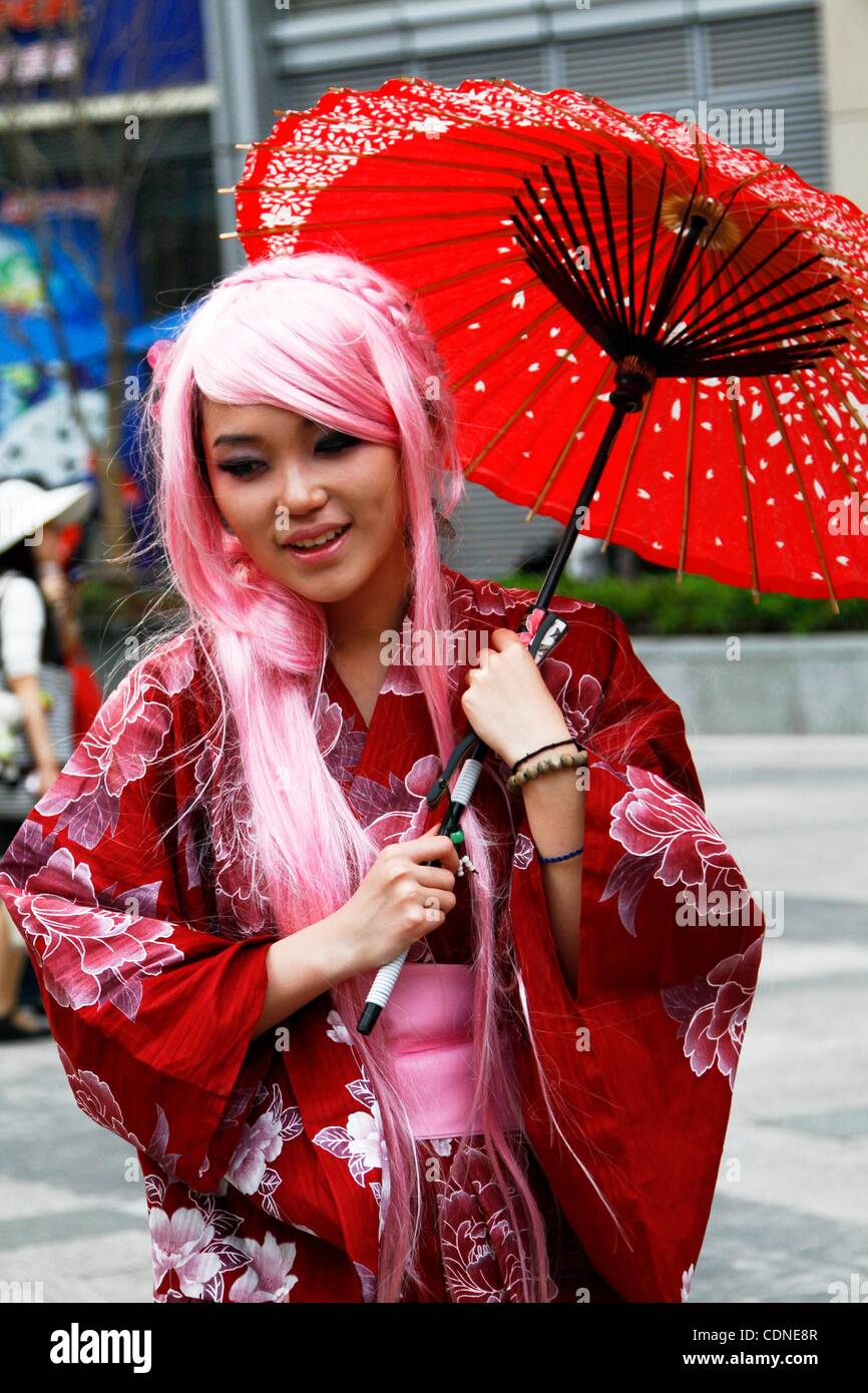 May 29, 2011 - Shanghai, China - Cosplayers pose before a World Cosplay ...