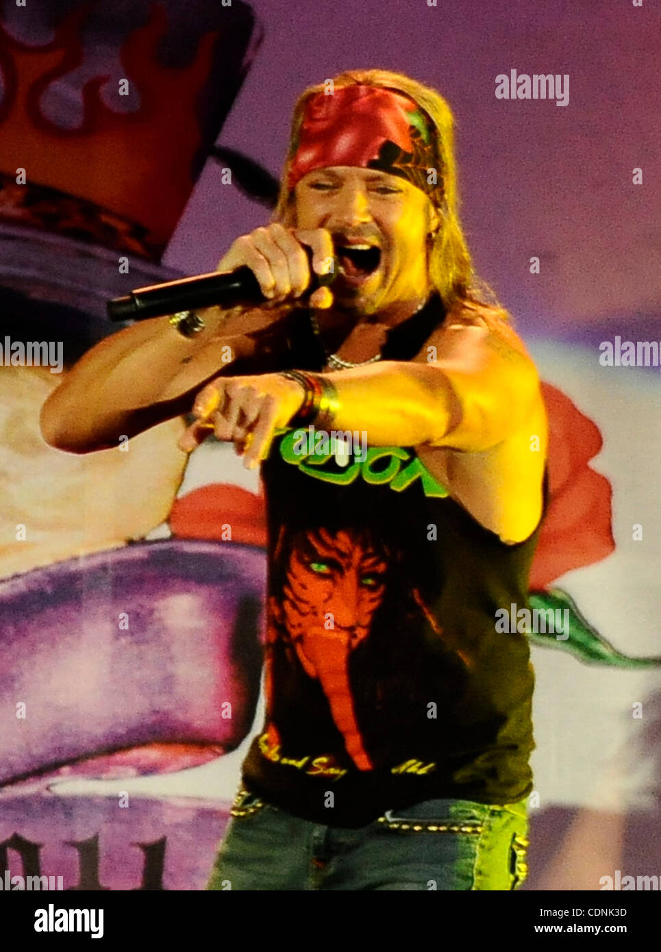 June 14,2011- Hollywood, California, USA. Lead singer of Poison Bret ...