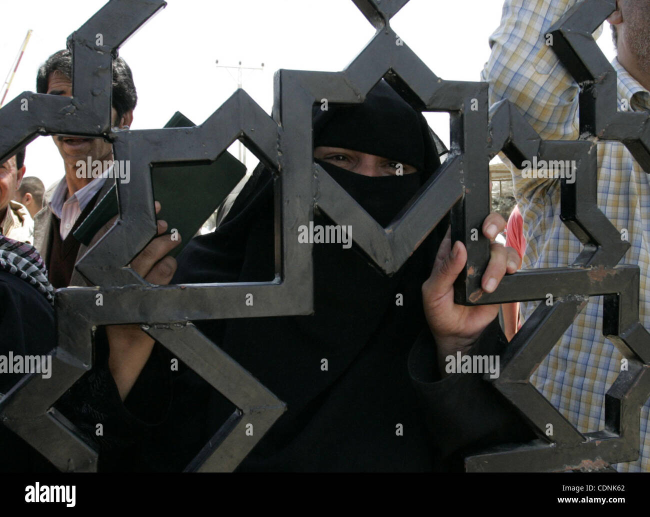 Jun 16, 2011 - Rafah, Palestine, Gaza Strip - Palestinians stand at the ...