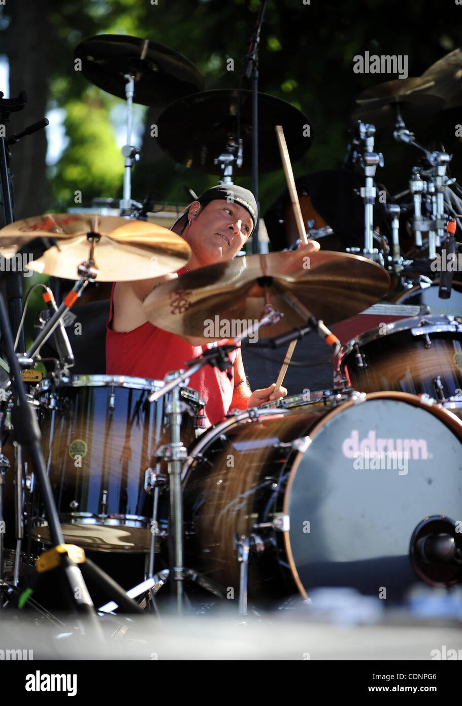 Drummer Michael Gray of The Lee Brice Band played a live concert during ...