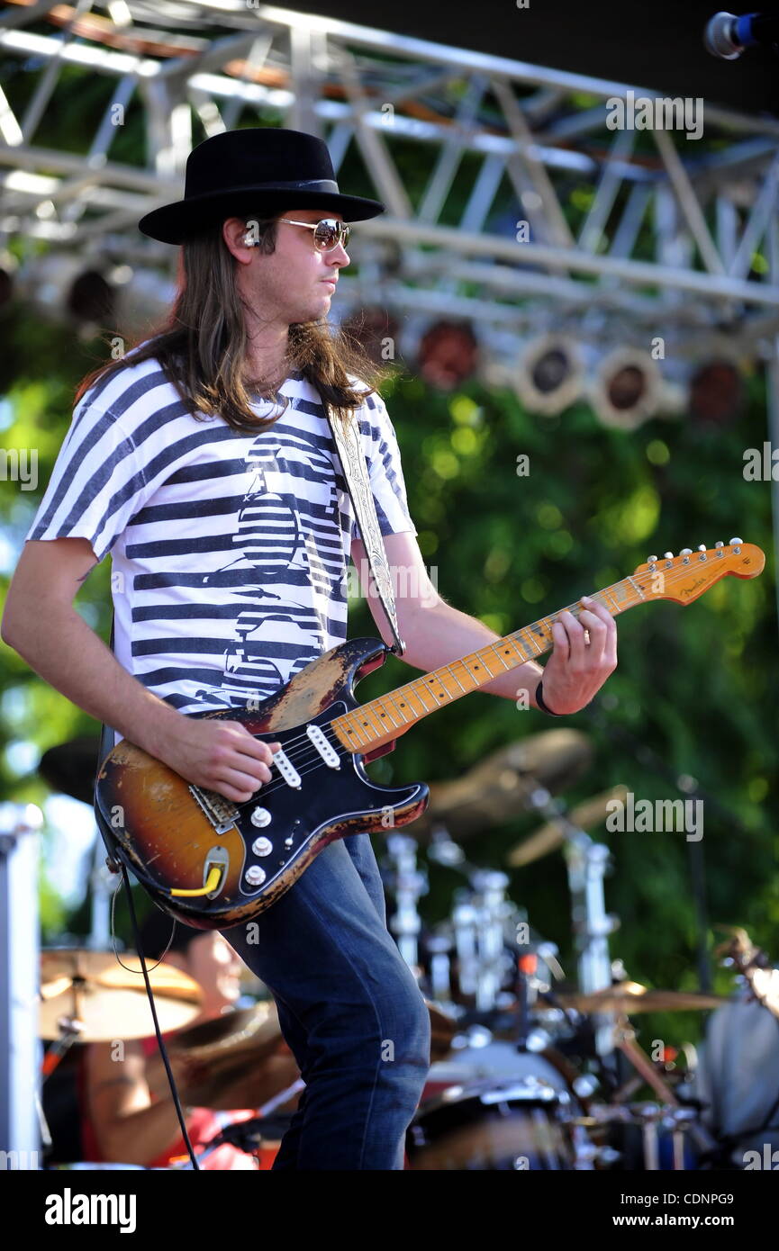 Guitarist Travis Bettis of The Lee Brice Band played a live concert ...