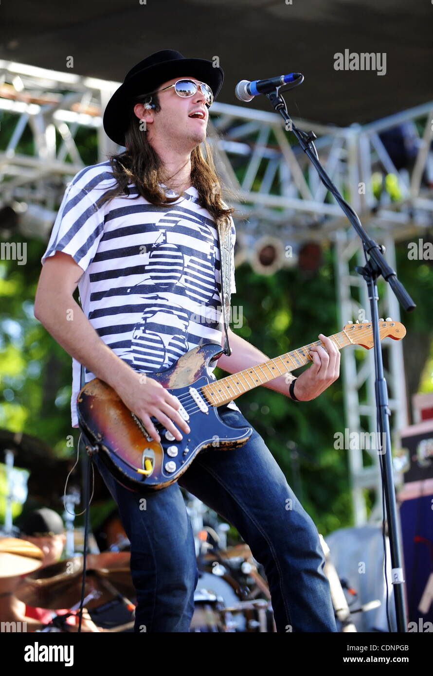 Guitarist Travis Bettis of The Lee Brice Band played a live concert ...