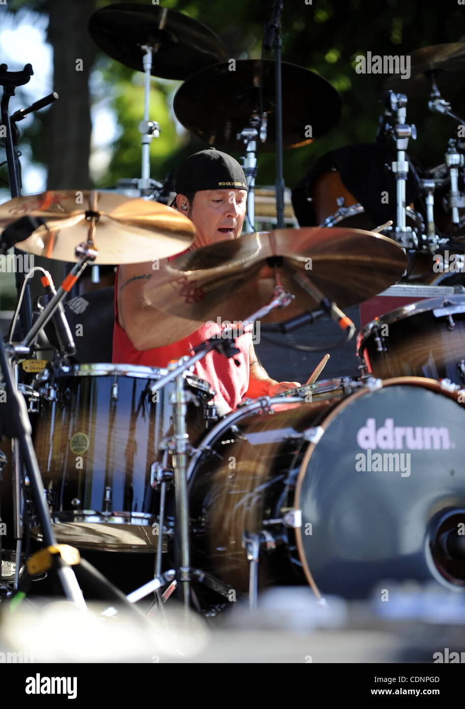 Drummer Michael Gray of The Lee Brice Band played a live concert during ...