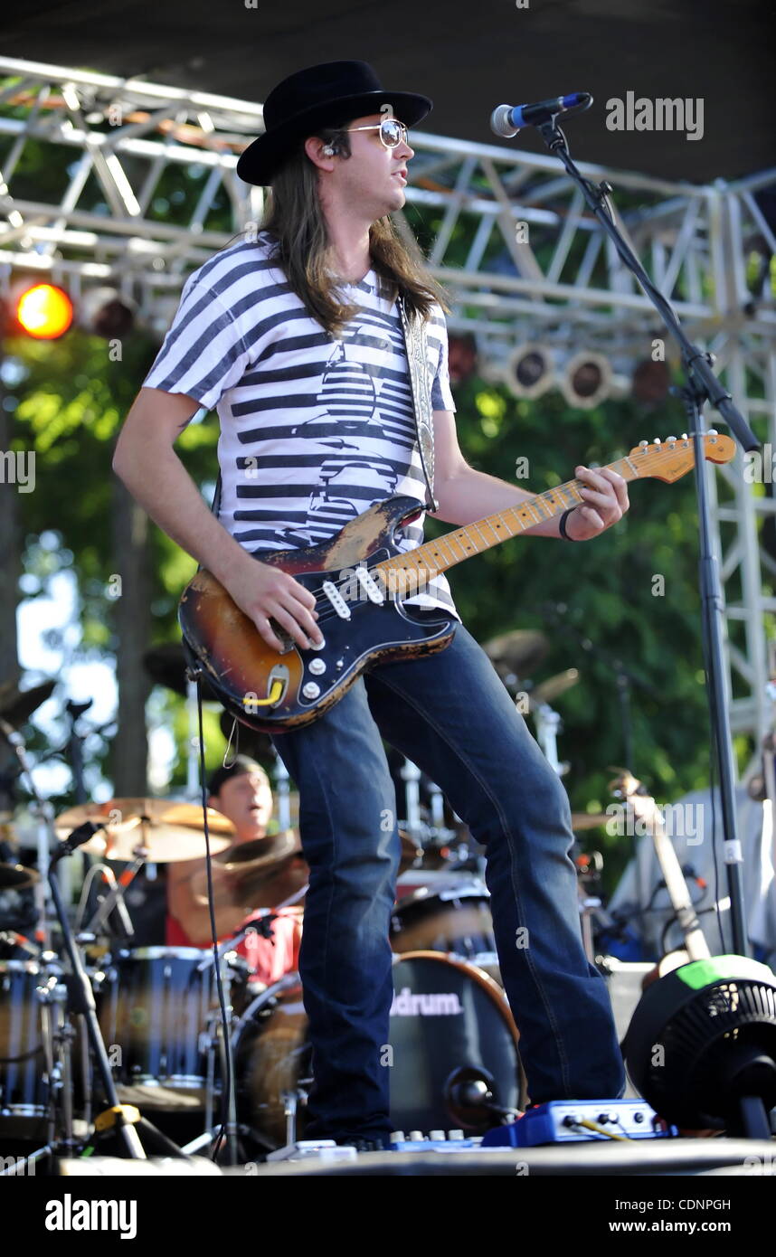 Guitarist Travis Bettis of The Lee Brice Band played a live concert ...