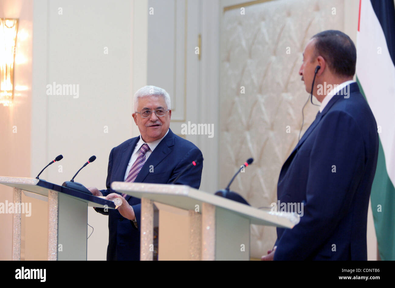 Palestinian president Mahmoud abbas (Abu Mazen) arrives to Azerbaijan ...