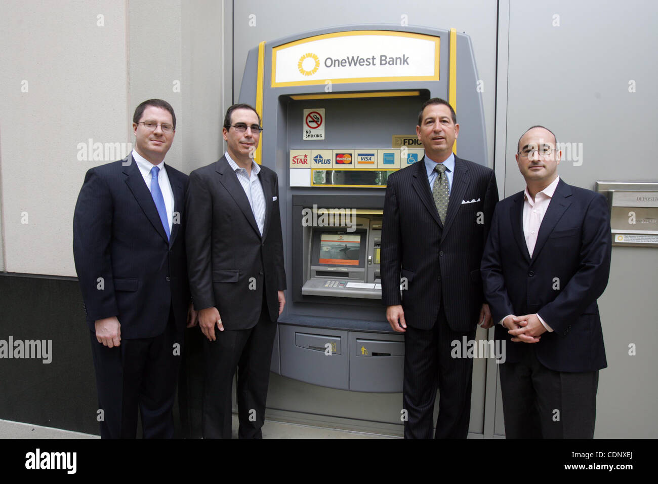 From left OneWest Bank executives Brian Brooks (vice chairman), Steven ...