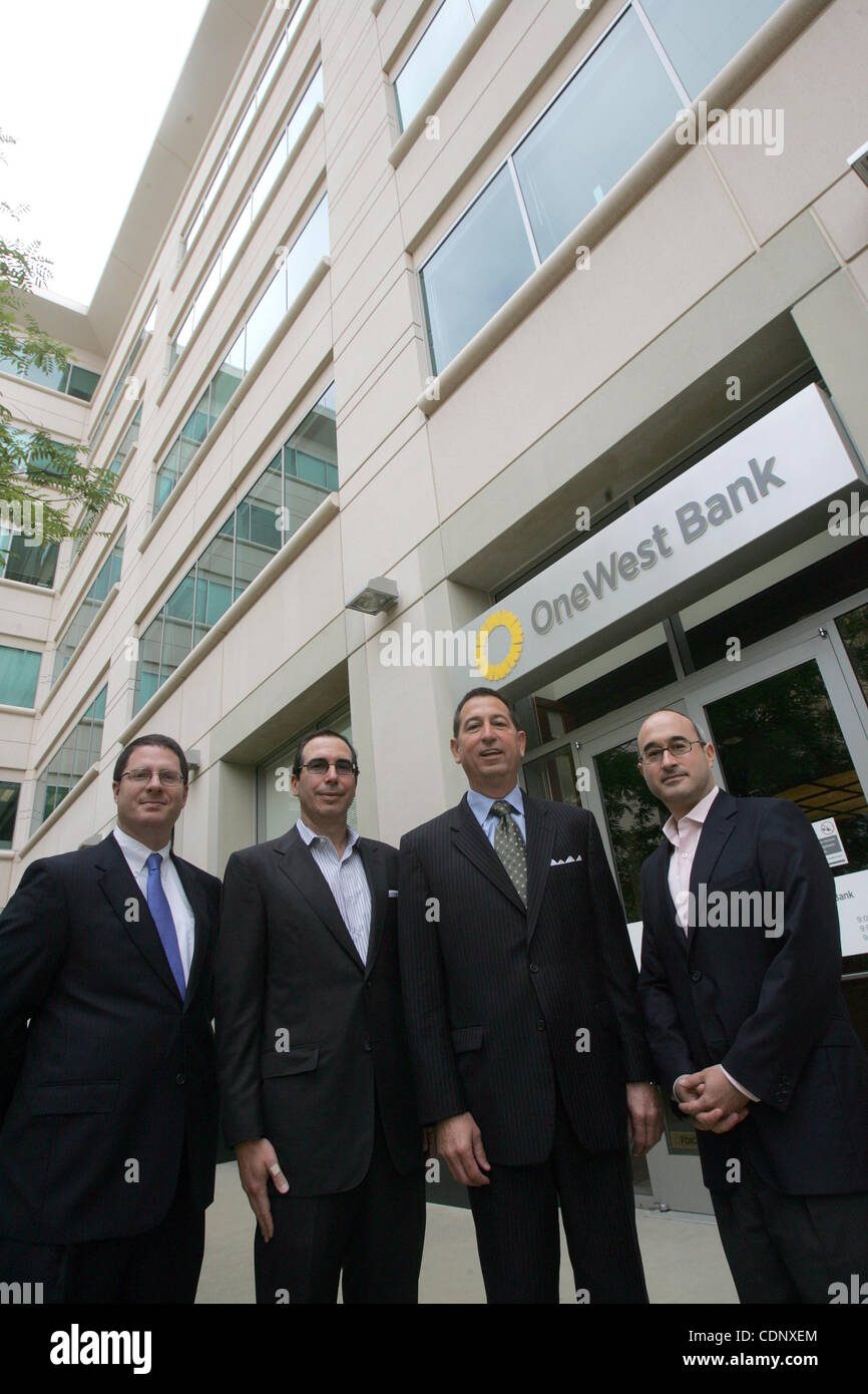 From left OneWest Bank executives Brian Brooks (vice chairman), Steven ...