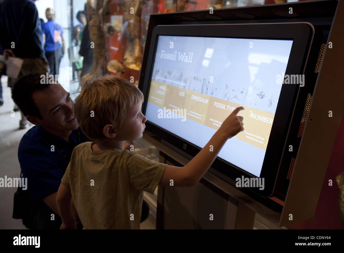 July 07, 2011 - Los Angeles, California, U.S. - A museum employee helps ...