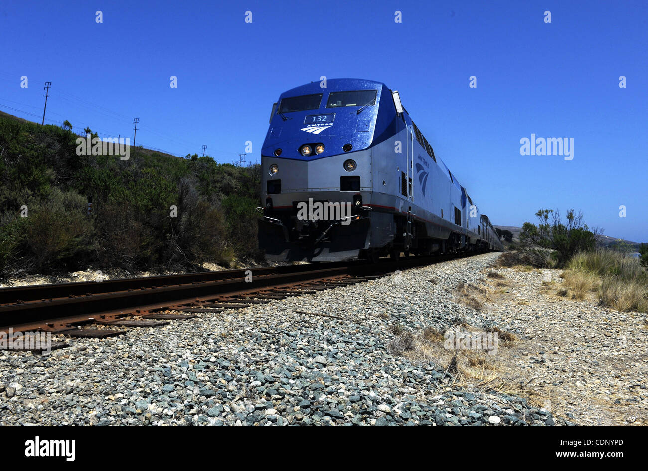 Amtrak train california beach hi-res stock photography and images - Alamy