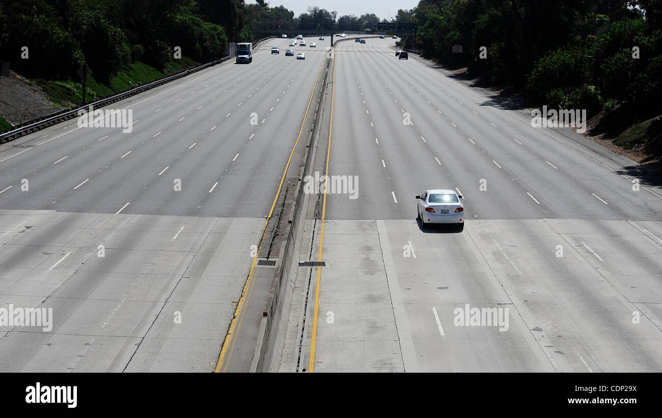 JULY 16,2011- Los Angeles, California, USA.101 freeway had no traffic ...