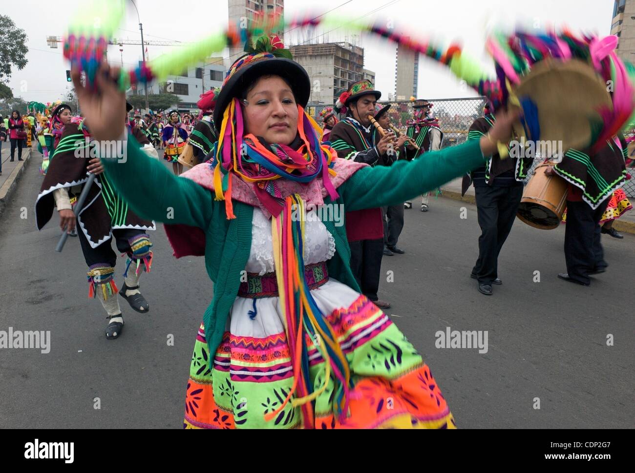July 17, 2011 - Lima, Lima, Peru - Peruvian folkloric groups, dancers ...