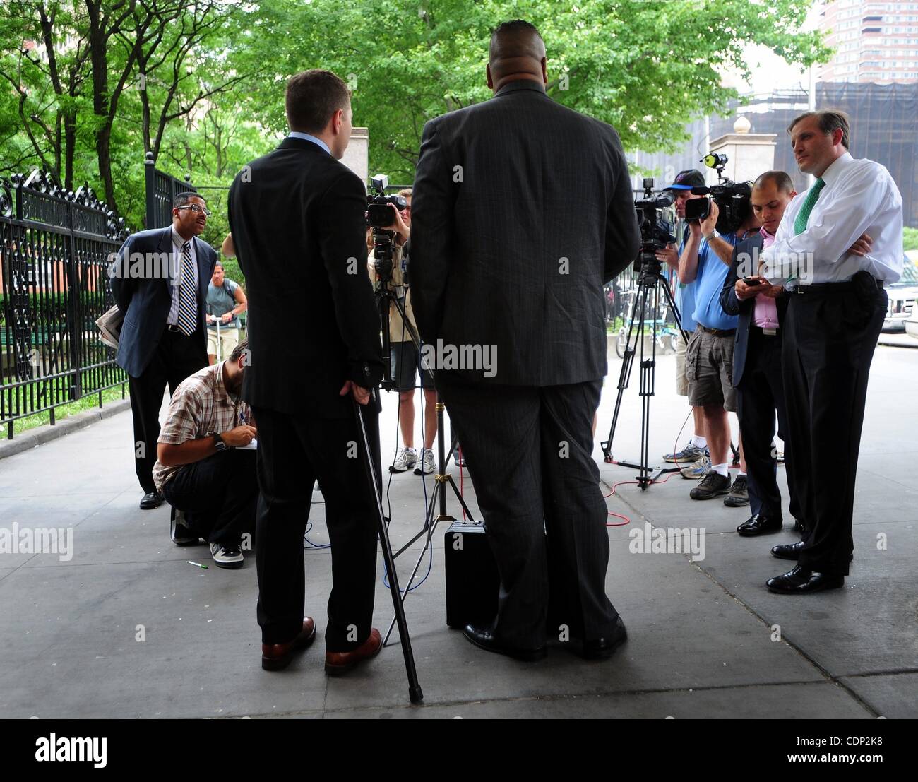 July 18, 2011 - Manhattan, New York, U.S. - Attorneys PIERRE BAZILE (R ...