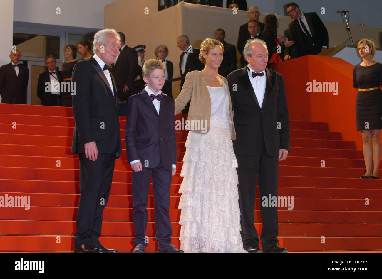 (L-R) Director Jean-Pierre Dardenne, actor Thomas Doret, actress Cecile ...