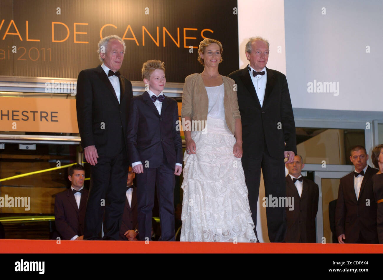 (L-R) Director Jean-Pierre Dardenne, actor Thomas Doret, actress Cecile ...
