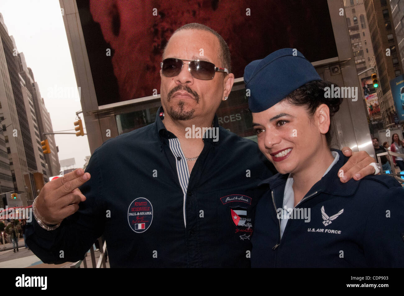 May 03, 2011 - New York, New York, U.S. - ICE-T poses with a soldier in ...