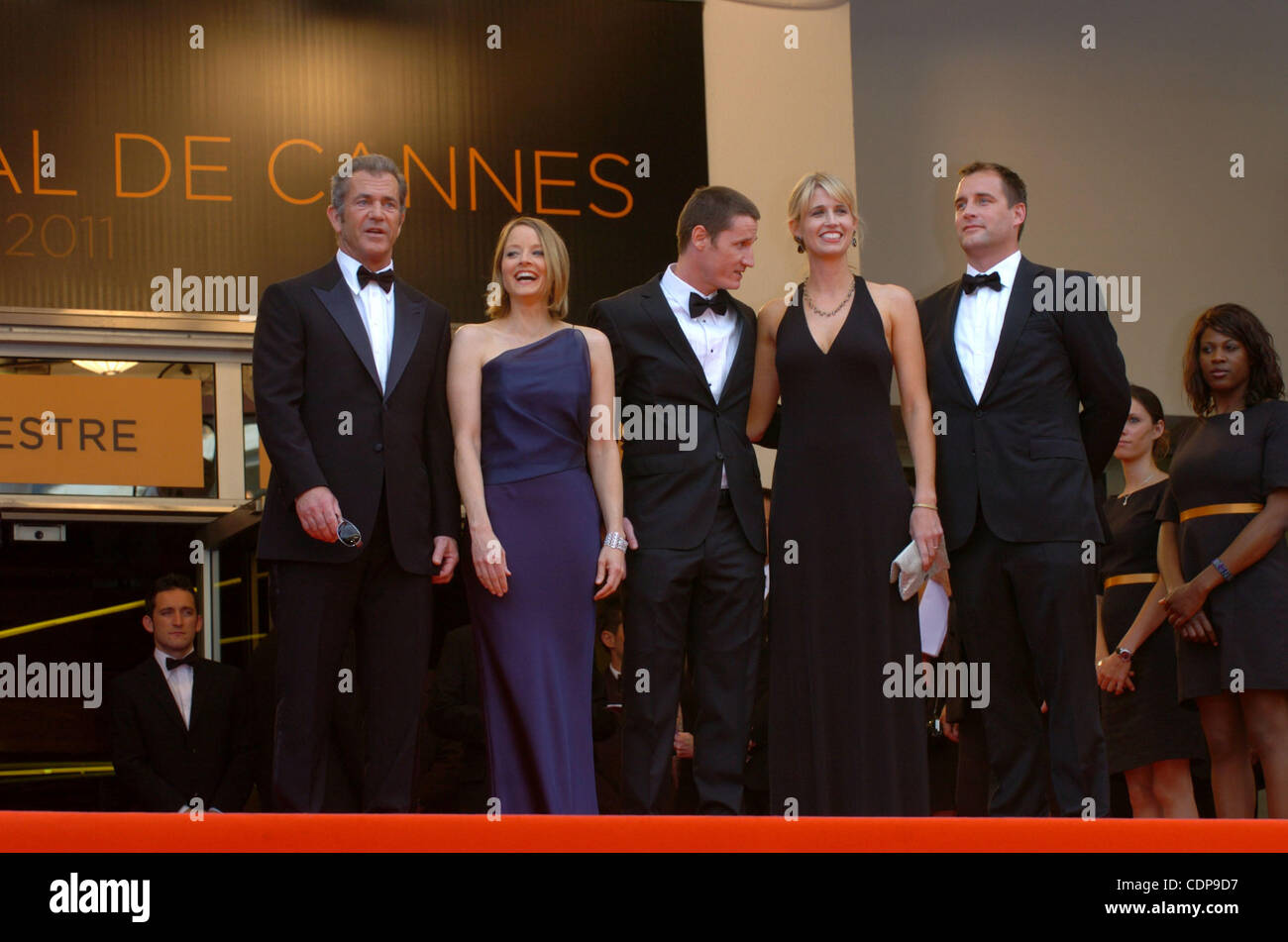 Actor Mel Gibson, actress Jodie Foster, writer Kyle Killen with his ...