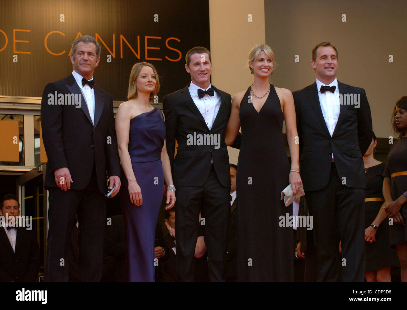 Actor Mel Gibson, actress Jodie Foster, writer Kyle Killen with his ...
