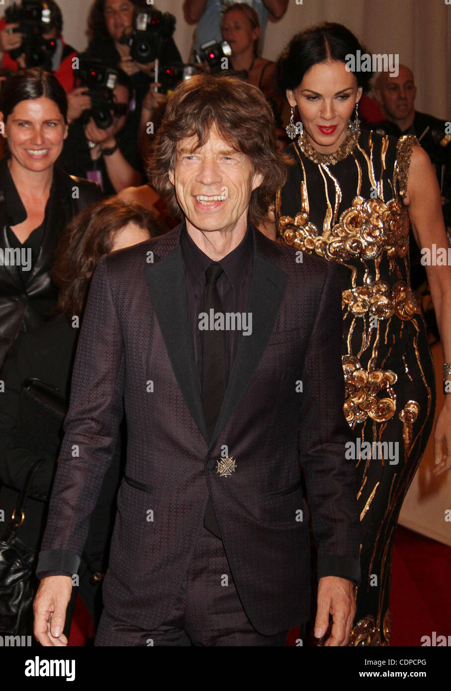 May 2, 2011 - New York, New York, U.S. - Singer MICK JAGGER and L'WREN ...