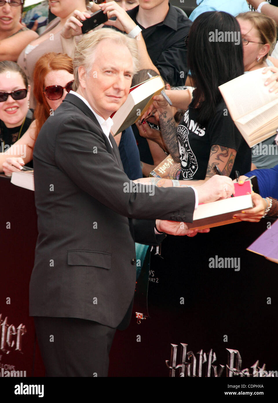 July 11, 2011 - New York, New York, U.S. - Actor ALAN RICKMAN signs ...