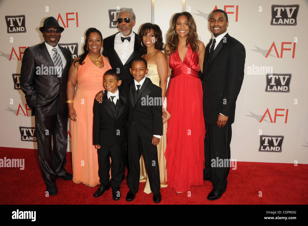 Morgan freeman and family hi-res stock photography and images - Alamy