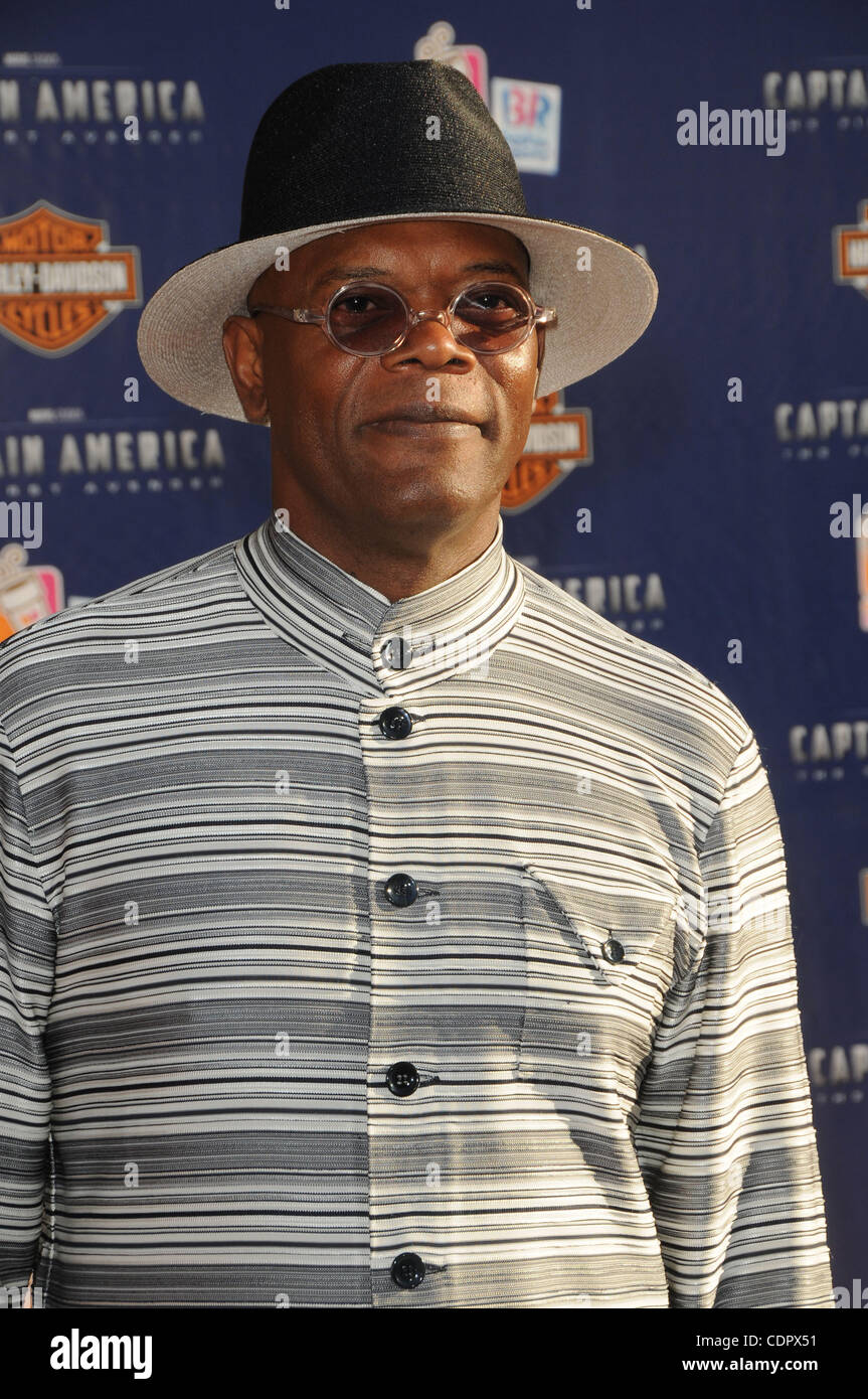 Samuel l jackson attending premiere captain america hi-res stock ...