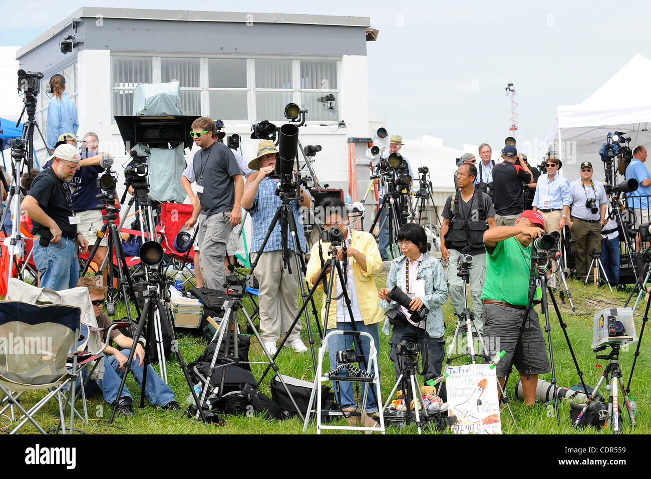 July 08, 2011 - Cape Canaveral, Florida, United States - Media members ...