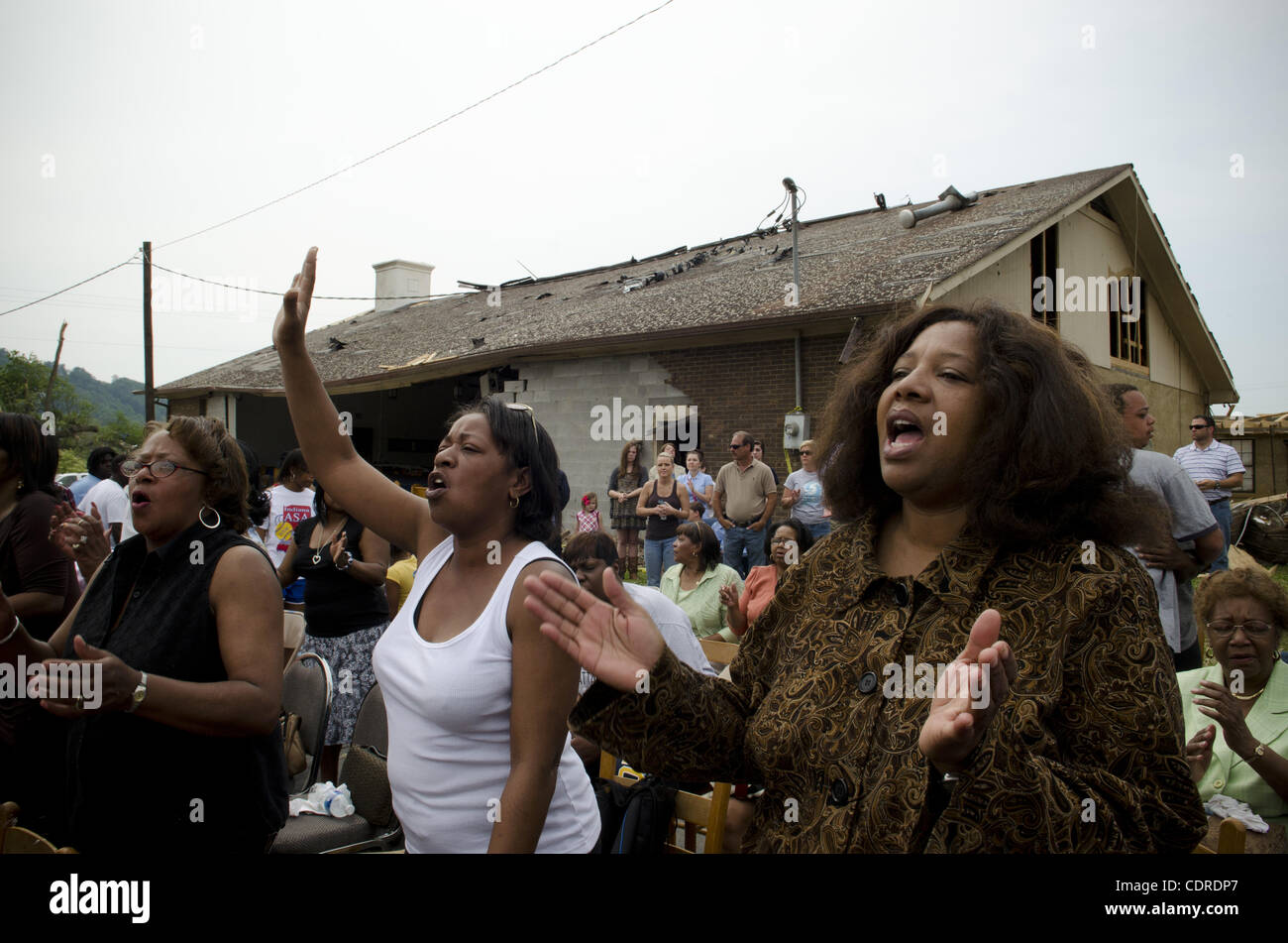 May 1, 2011 - Ringgold, GA - Residents of north Georgia town gather at ...