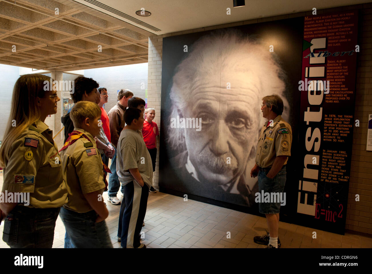 Visiting Boy Scouts view nuclear energy display at American Museum of ...