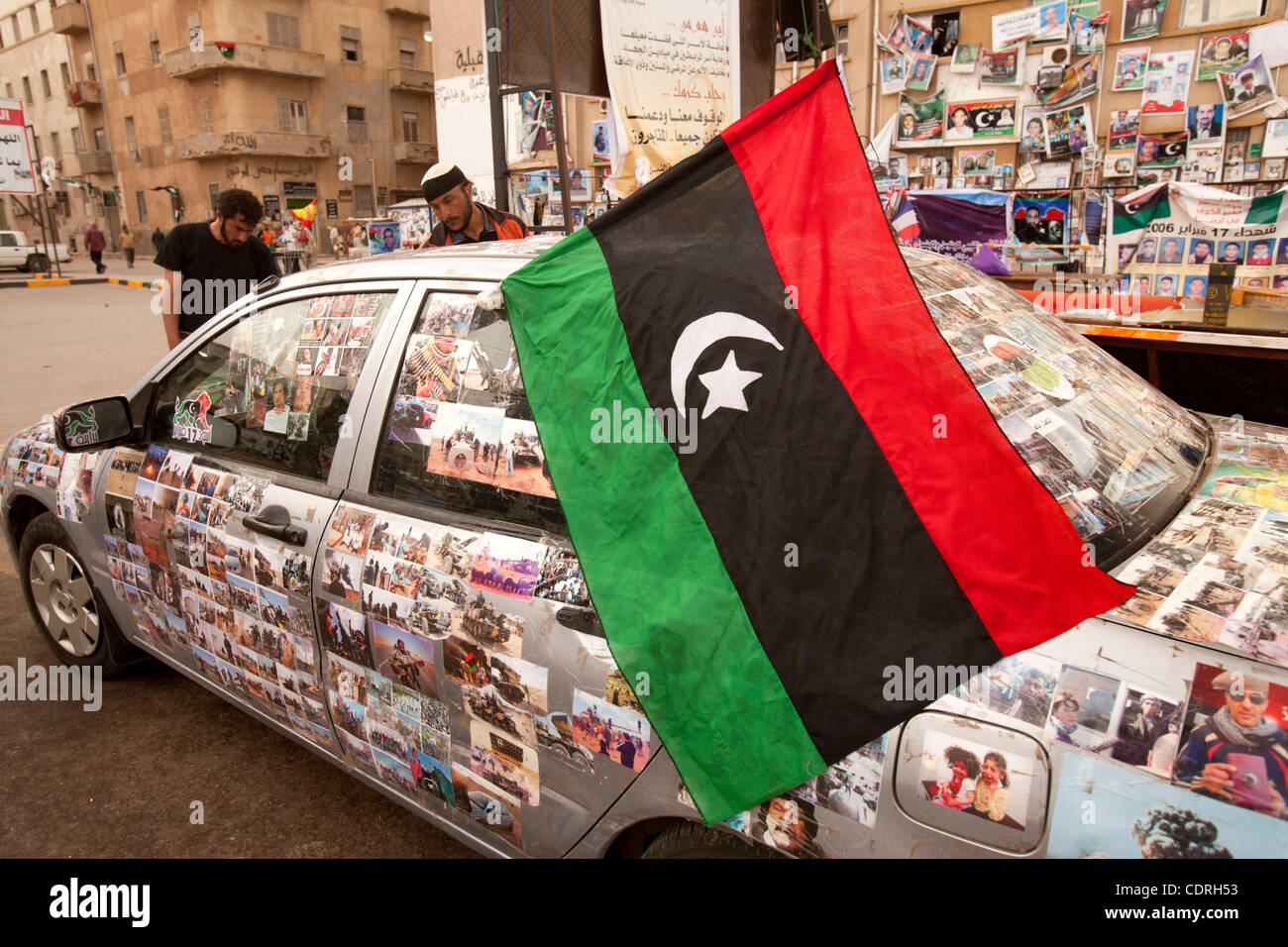May 19, 2011 - Benghazi, Libya - Not only walls are hung with pictures ...