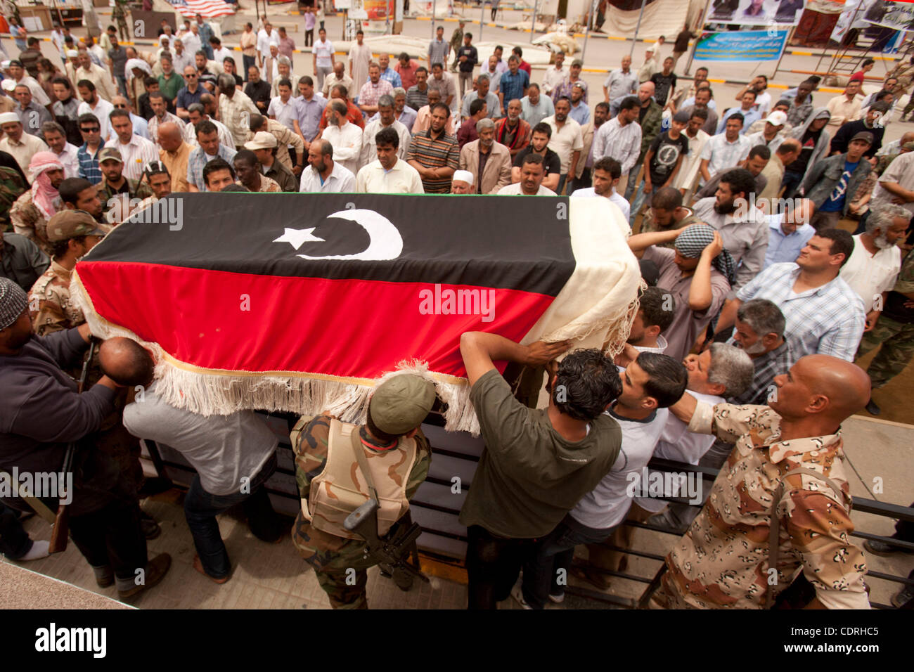 May 23, 2011 - Benghazi, Libya - A funeral is held in Huraya Square ...