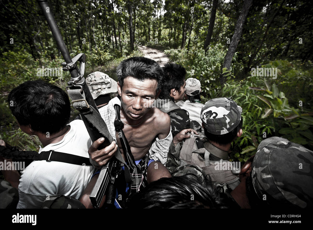 Guerrilla soldiers of special Battalion from the headquarters of the ...