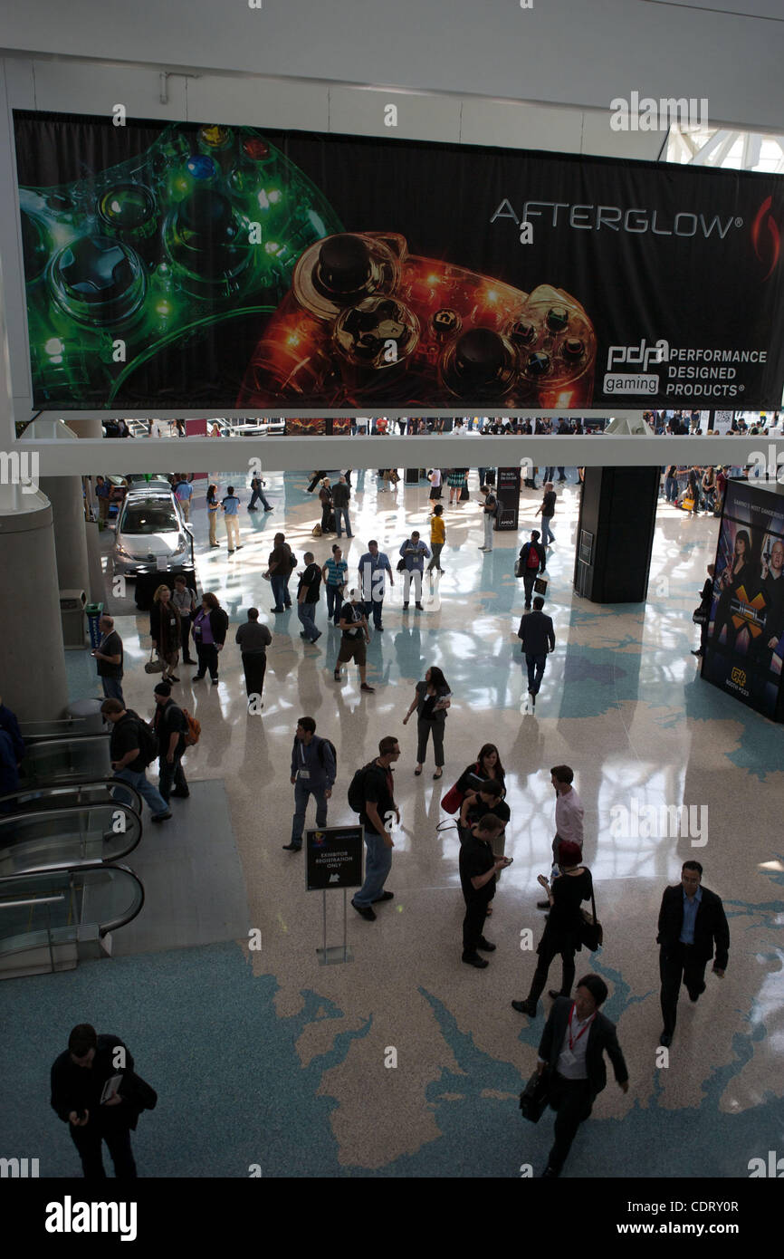 Inside Crowd Scene with the Afterglow Sign at the 2011 E3 (Electronic ...