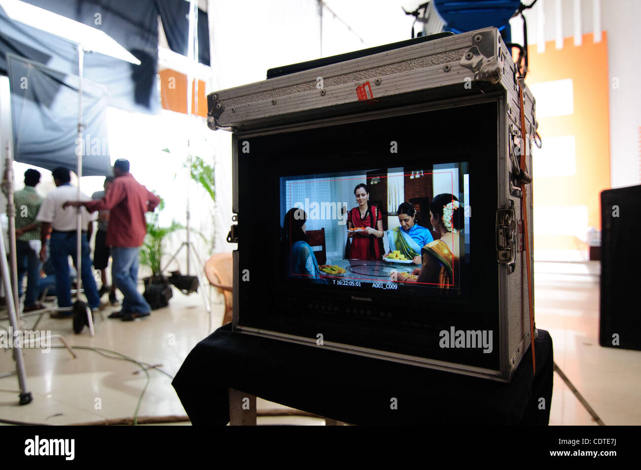 Behind the scenes at a commercial set near Film City, a major hub of ...