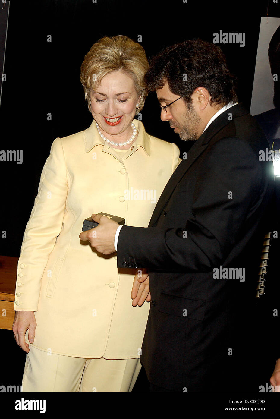 HILLARY RODHAM CLINTON AND (CEO OF BARNES AND NOBLE) STEVE RIGGIO ...