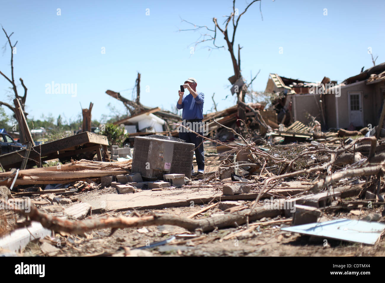 Apr 29, 2011 - Tuscaloosa , Alabama, USA - A man takes photos of the ...