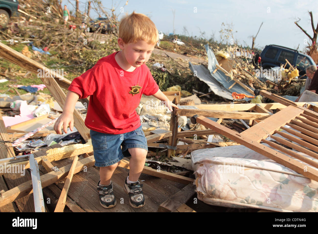 Apr 30, 2011 - Holt, Alabama, U.S. - RANDALL FREDERICK, 3, walks among ...